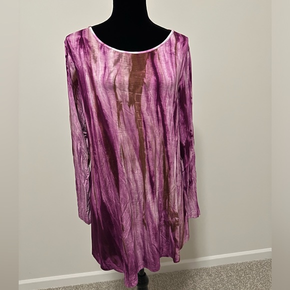 Indigo Thread Co | Tops | Womens Indigo Thread Co Pink Tiedye Long ...